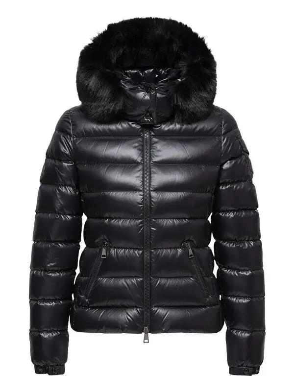 Moncler Badyf Faux Fur-trimmed Hooded Down Jacket - Black
