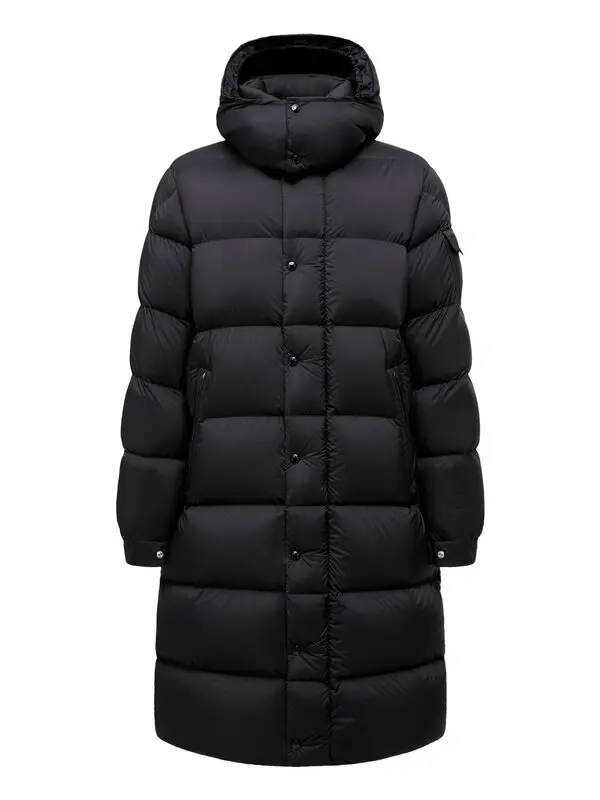 Moncler Hanoverian Hooded Long Down Jacket - Black