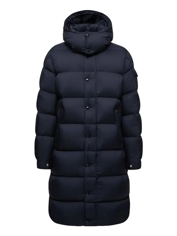 Moncler Hanoverian Hooded Long Down Jacket - Blue