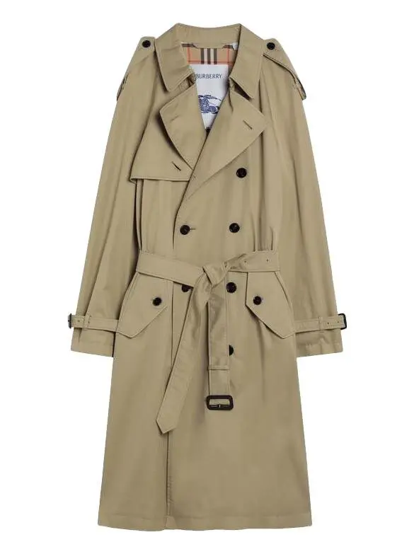 Burberry Cotton Gabardine Trench Coat - Brown