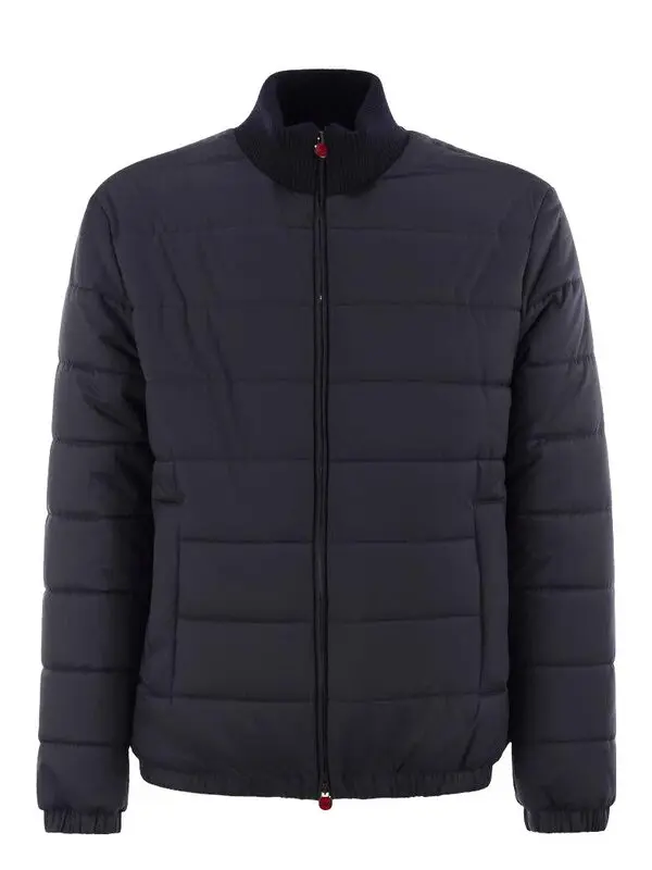 Kiton Technical Fabric Bomber Jacket - Navy