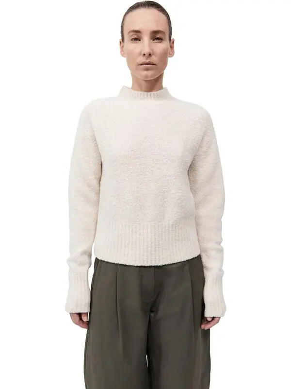 ST AGNI Boucle Wool Jumper - Off White