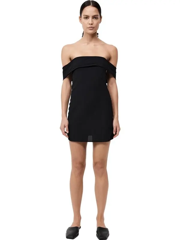 ST. AGNI Off Shoulder Mini Dress - Black