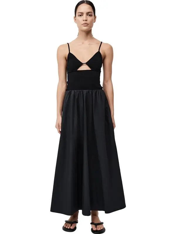 ST. AGNI Knit Cami Maxi Dress - Black