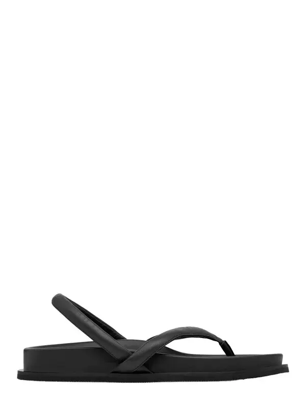 ST. AGNI Slingback Thong Sandals - Black