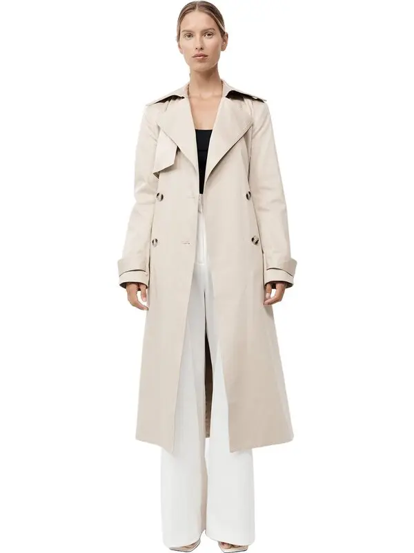ST. AGNI Classic Trench Coat - Champagne