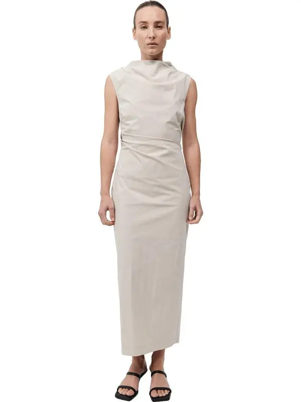 ST. AGNI Soft Sculptural Maxi Dress - Creme