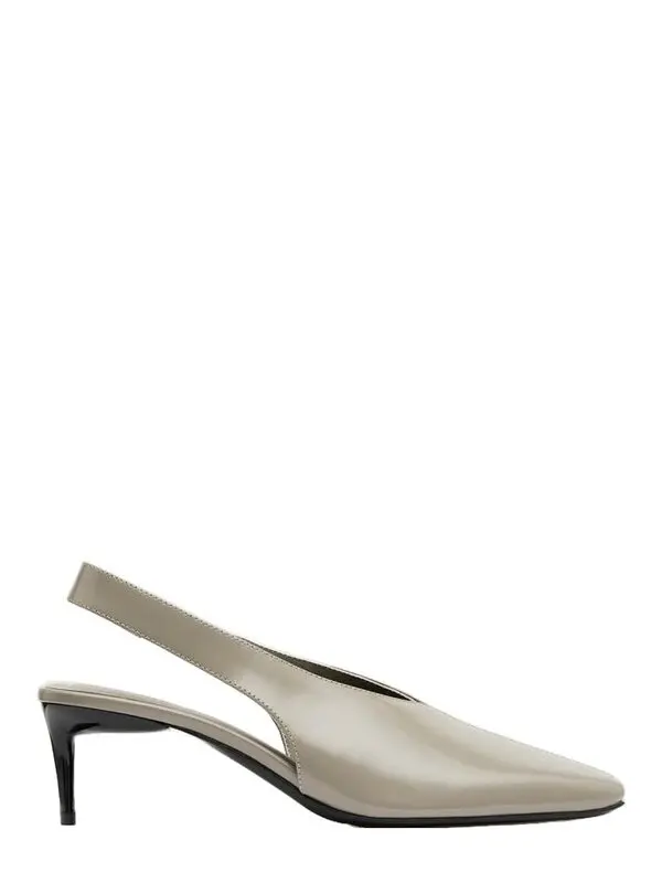 ST AGNI Square Toe Slingback Heel - Slate