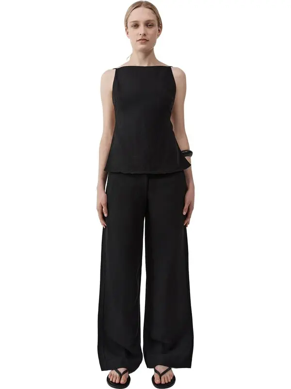 ST AGNI Wide Waistband Pant - Black