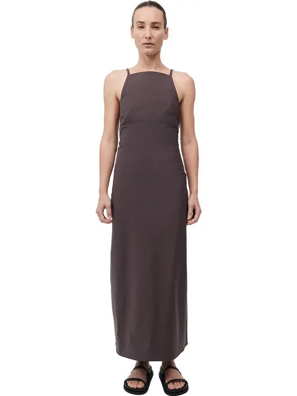 ST AGNI Minimal Bias Maxi Dress - Chocolate Plum