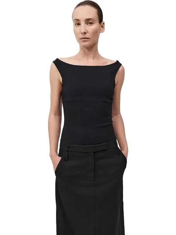 ST AGNI Slim Bateau Top - Black
