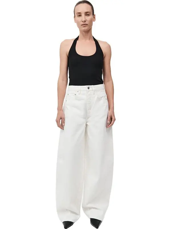 ST AGNI Mid-rise Balloon Jeans - White