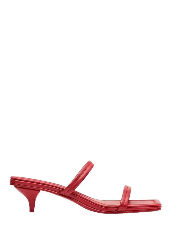 ST. AGNI Fine Strap Kitten Heel - Rosso