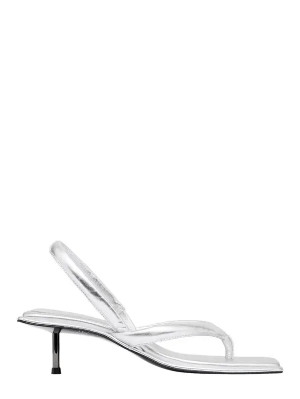 ST. AGNI Slingback Thong Heel - Silver