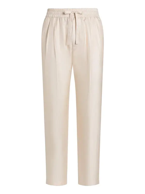 Dolce & Gabbana Silk Twill Jogging Trousers - Beige