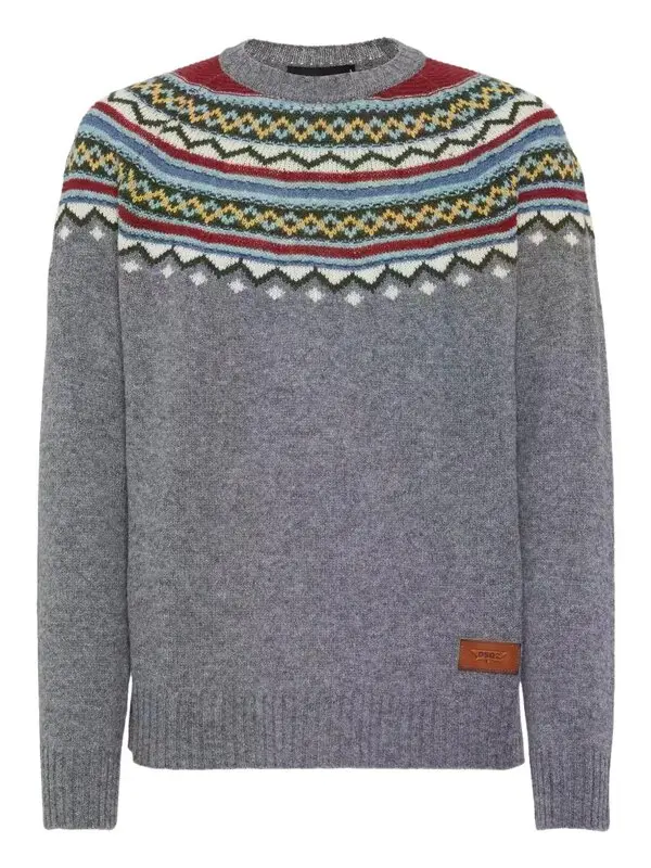 Dsquared2 Fair Isle Jumper - Grey