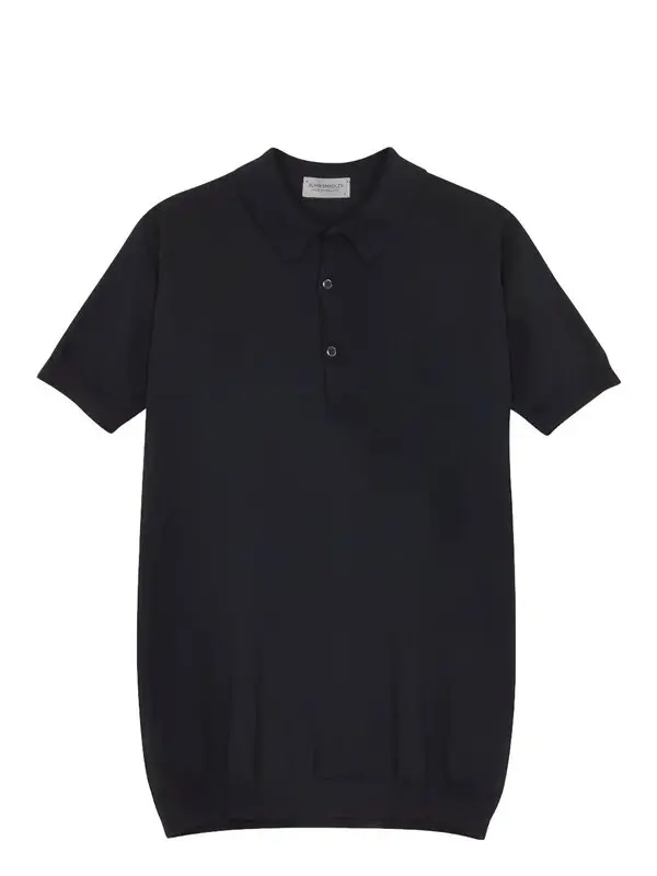 John Smedley Cotton Polo Shirt - Blue