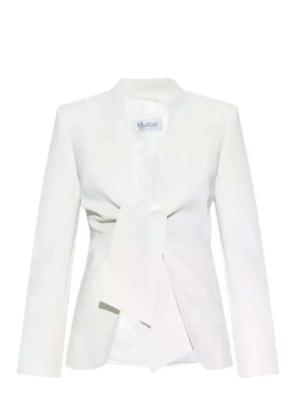 Max Mara Bow-tie Detail Blazer - White