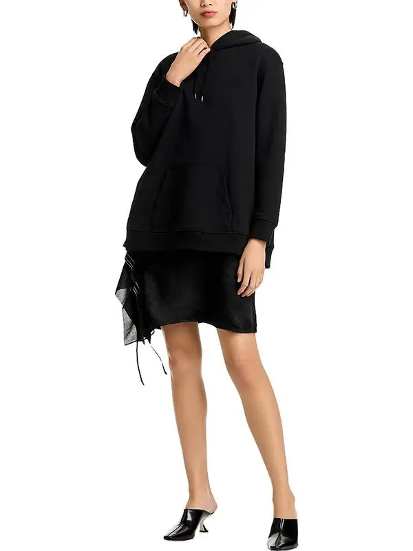 3.1 Phillip Lim Hoodie Combo Dress With Slip Skirt - Midnight