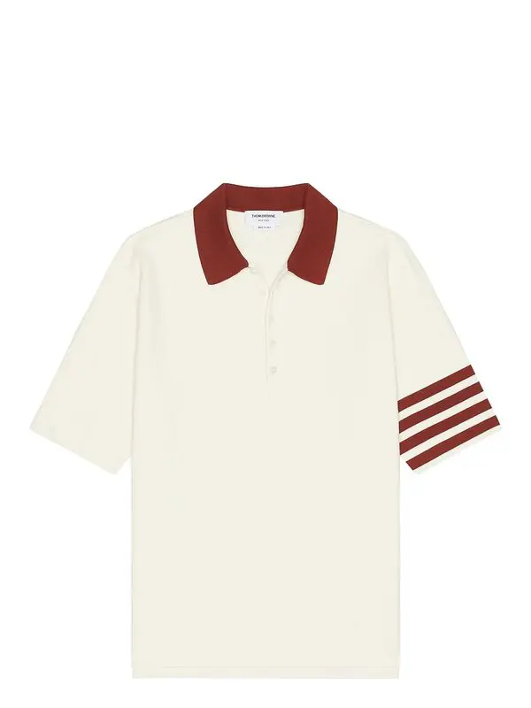 Thom Browne Rugby Short Sleeve Polo - White