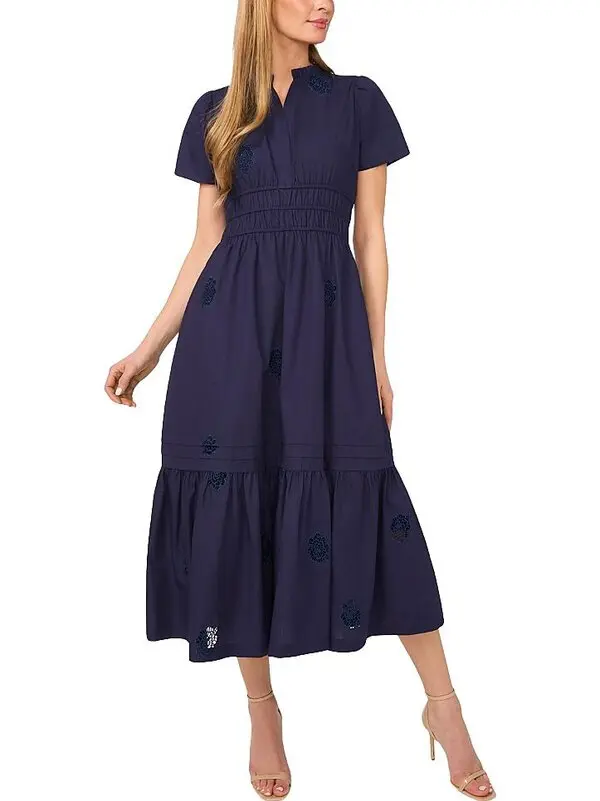 CECE DUPRAZ Tiered Maxi Dress - Night Shade