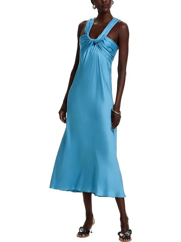 A.L.C. Ivy Twist Front Dress - Blue Lagoon