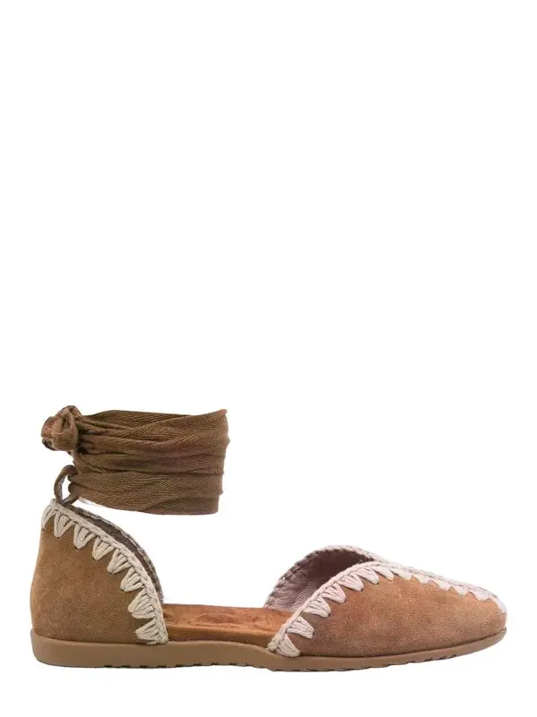 Mou Suede Ballet Flats - Brown