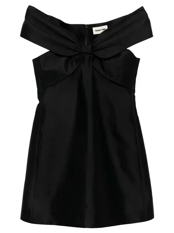 SHUSHU/TONG Bow Mini Dress - Black