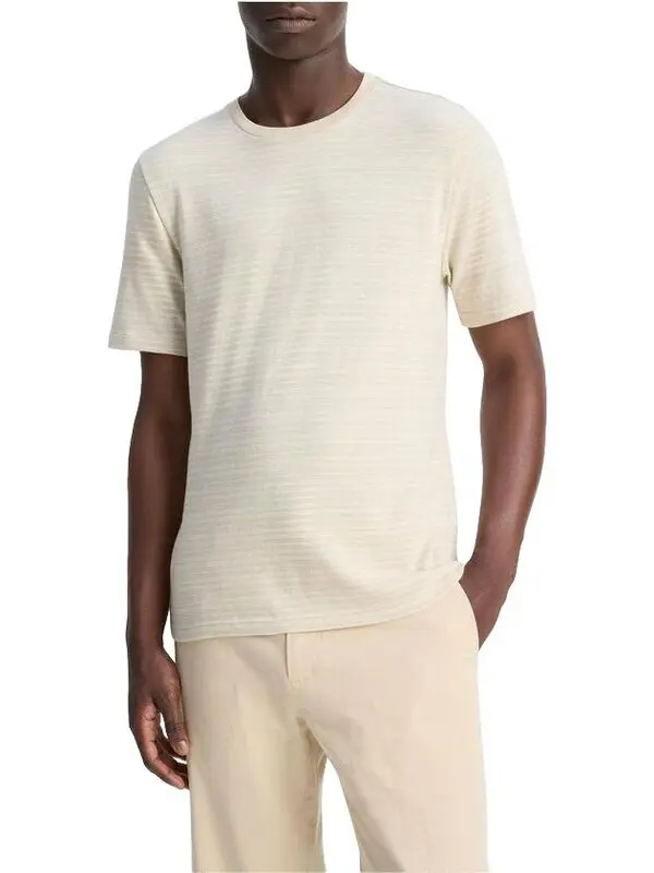 Vince Striped Cotton T-shirt - White