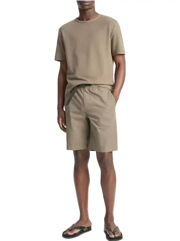 Vince Italian Cotton Ripstop Belted Short - Natural