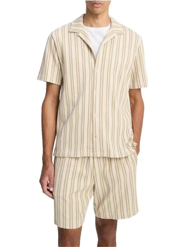 Vince Jacquard Cotton-blend Cabana Shirt - Stripe