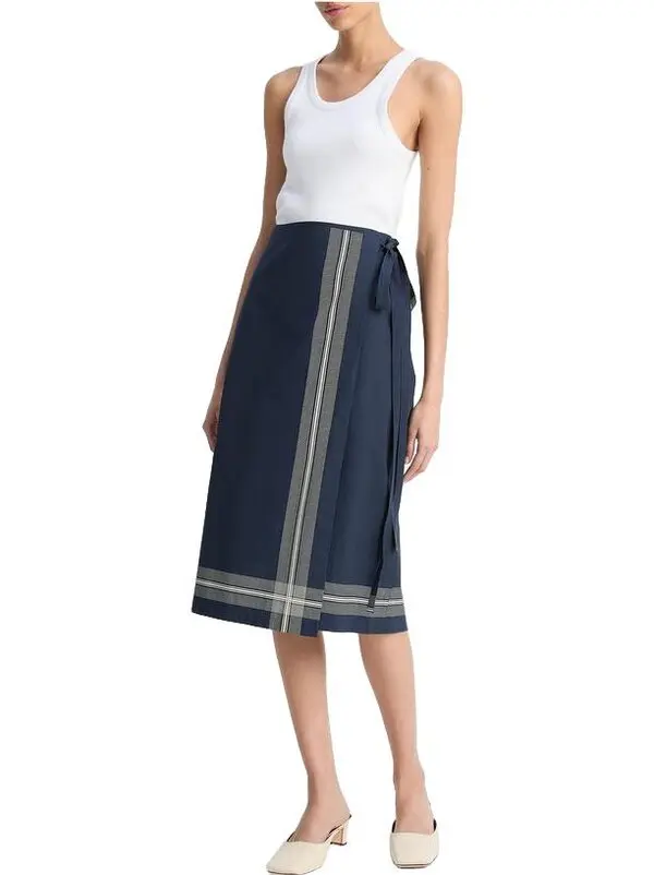 Vince Handkerchief Wrap Skirt - Stripe