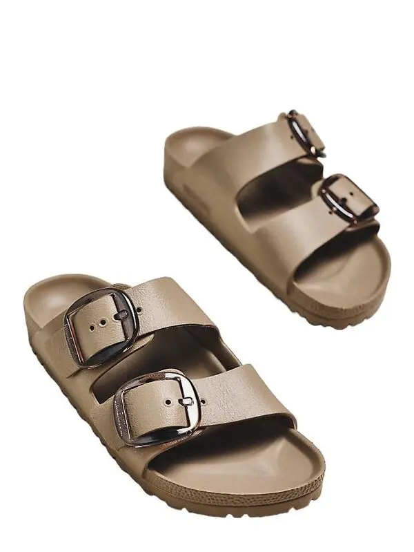BIRKENSTOCK Arizona Big Buckle Eva Sandals - Gray Taupe