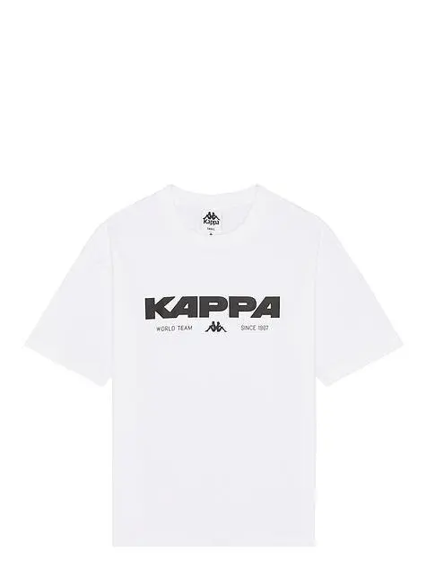 Kappa Authentic Nhisso T-shirt In White - White & Black