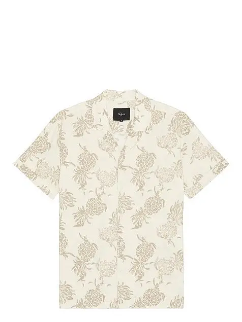 Rails Atlas Camp Shirt In Cream - Pineapple Block Ecru