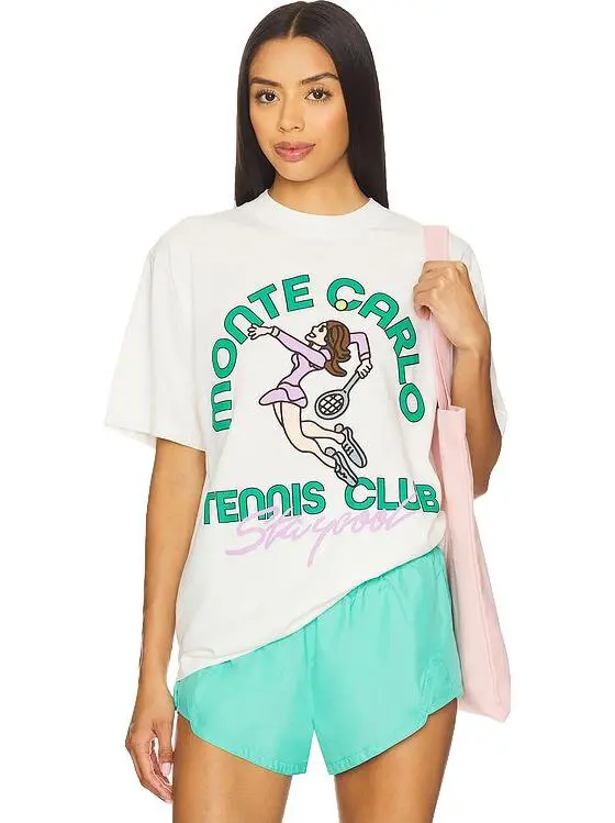 STAY COOL Monte Carlo Tennis Tee - Cream