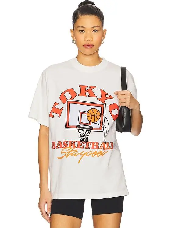 STAY COOL Tokyo Basketball Tee - Cream