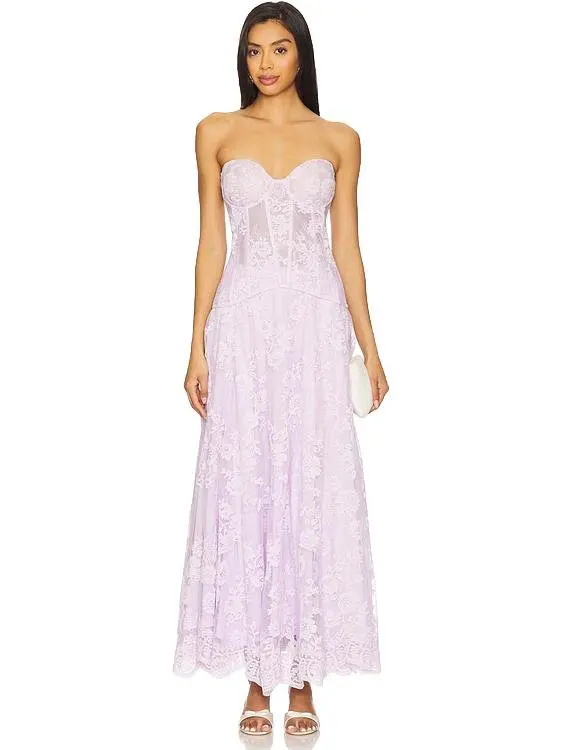 V. CHAPMAN Carolena Set - Lavender Fog Lace