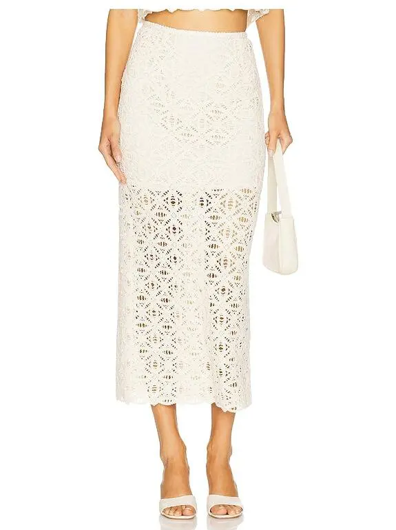 SABINA MUSAYEV Anaya Lace Skirt - Ivory