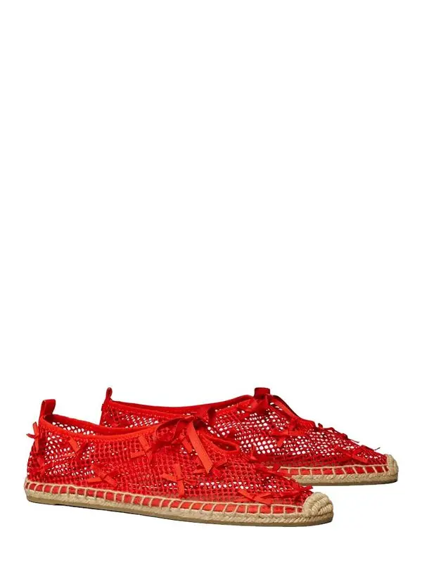 Tory Burch Mini Bow Mesh Espadrille - Blazing Red/blazing Red