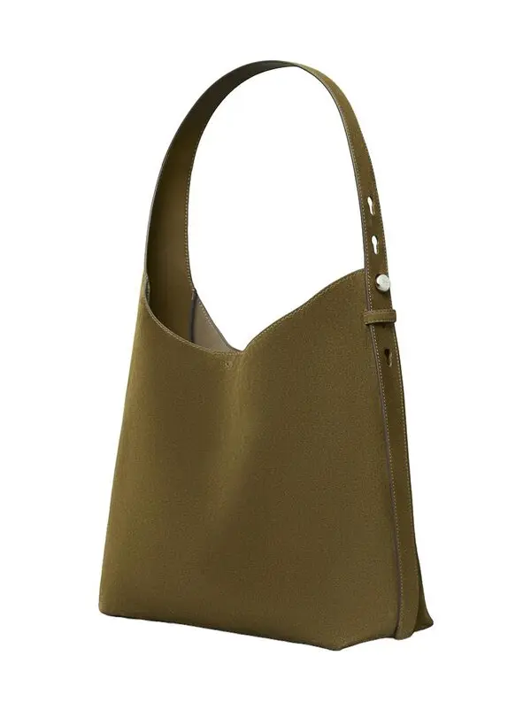 Tory Burch Romy Suede Hobo Bag - Deep Olive