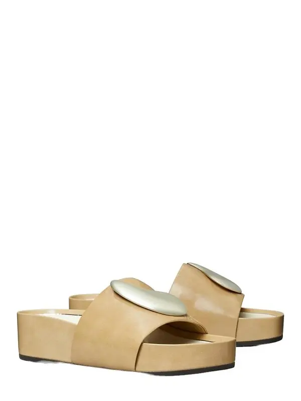 Tory Burch Patos Platform Slide - Chateau Gray / Silver
