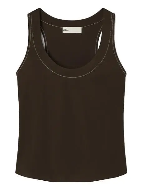 Tory Burch Jersey Tank Top - Deep Chocolate