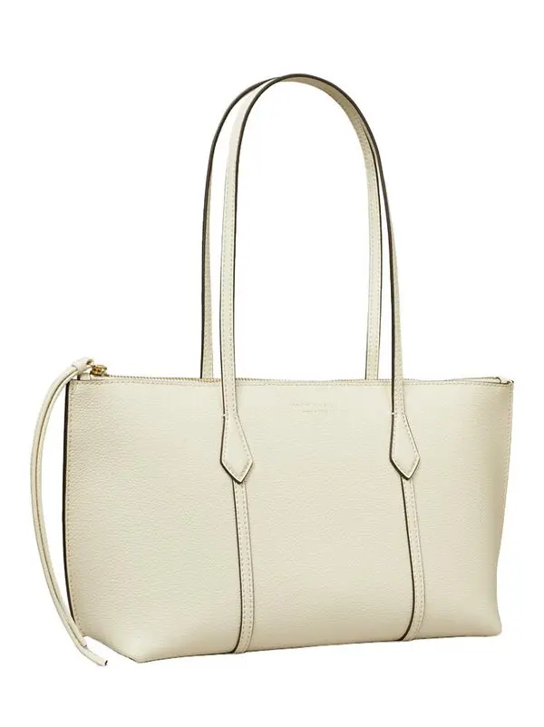 Tory Burch Small Perry Zip Tote - Warm White