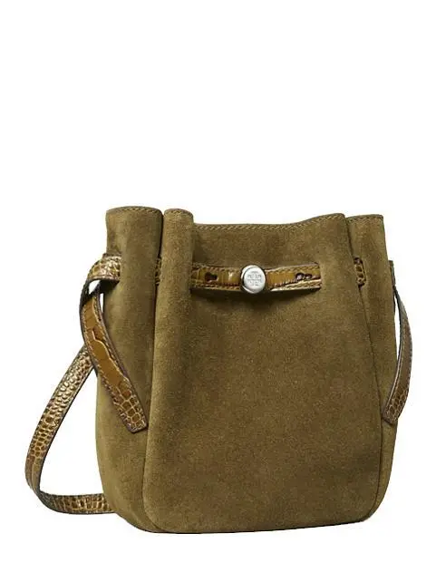 Tory Burch Small Romy Suede Crossbody - Deep Olive