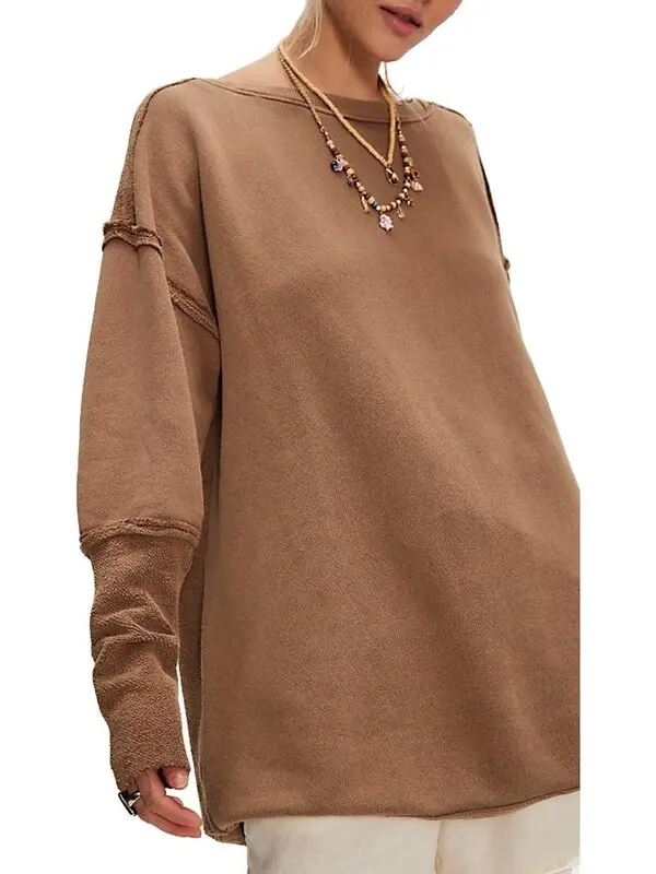 Free People Midnight Drift Pullover - Dusted Cocoa