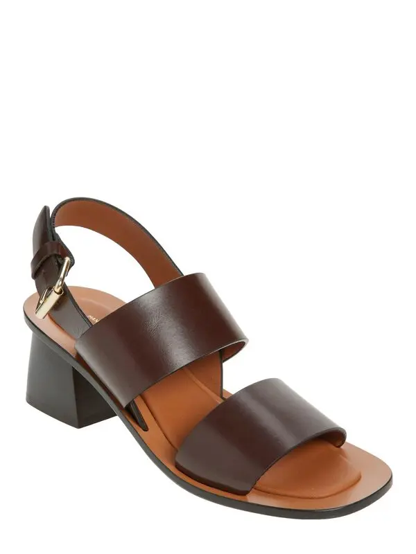MANSUR GAVRIEL Double Strap Slingback Sandal - Chocolate