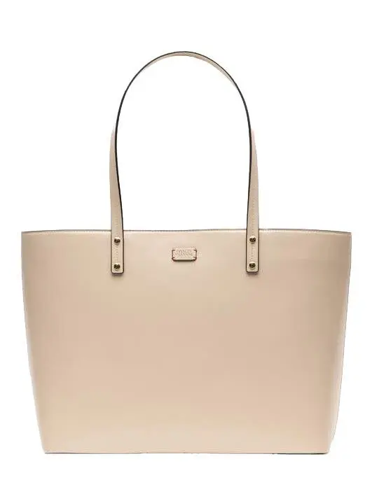 FRANCES VALENTINE Trixie Leather Tote - Oyster