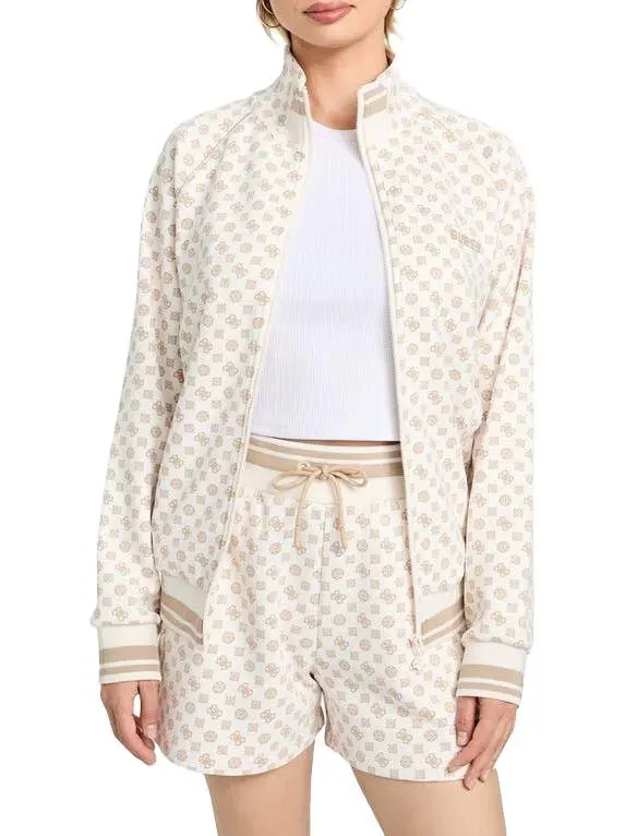 Guess Aggie Full-zip Sweatshirt - Beige
