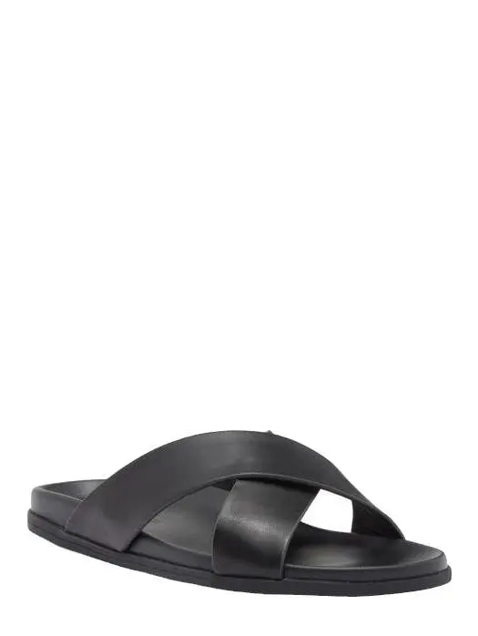 BLAKE MCKAY Jake Criss-cross Leather Sandal - Black